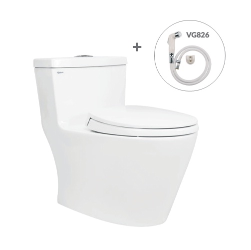 Bàn cầu Viglacera V62 + Xịt VG826 – Vật Liệu Xây Dựng Nguyên Phát